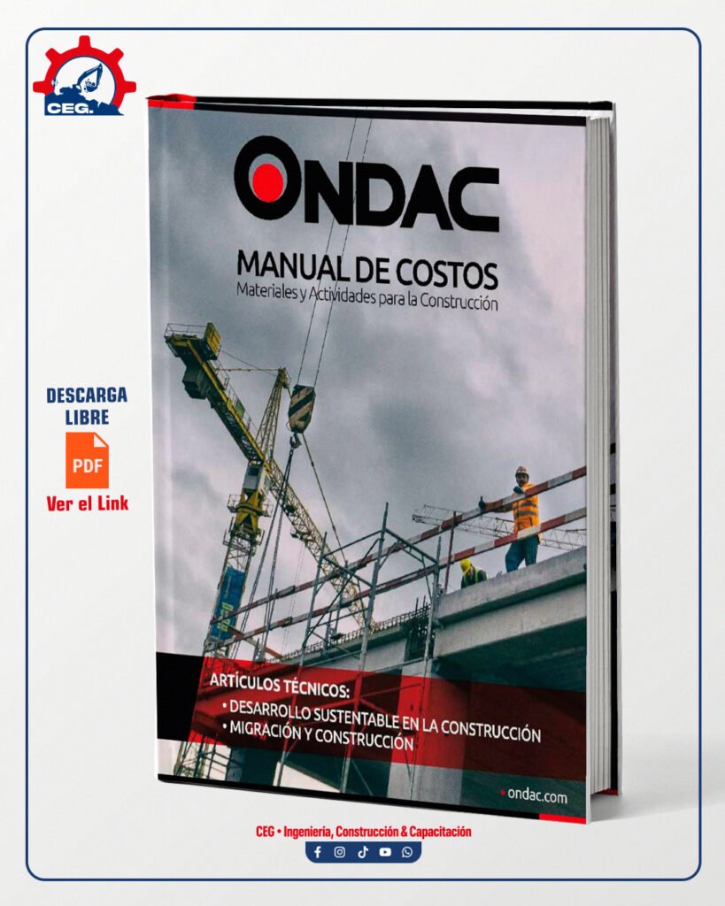Manual de Costos: Materiales y Actividades para la Construcción (ONDAC) % - ICC | Recursos en ...